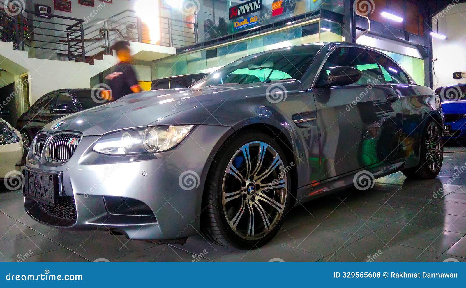 Silver BMW M3 E93 Convertible in Garage Editorial Stock Photo - Image ...