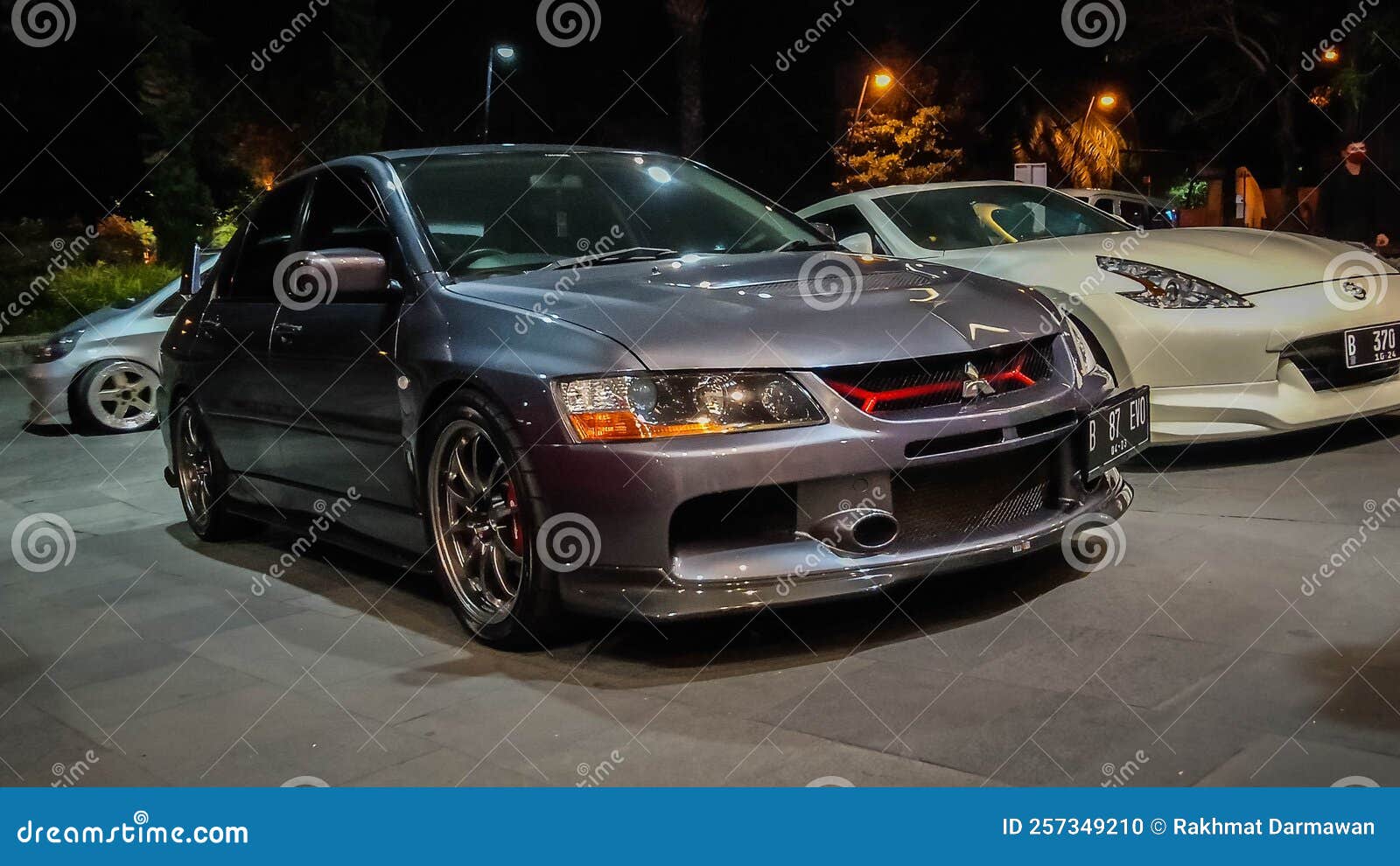 Grey Mitsubishi Lancer Evolution IX MR on Parking Lot Editorial Image ...