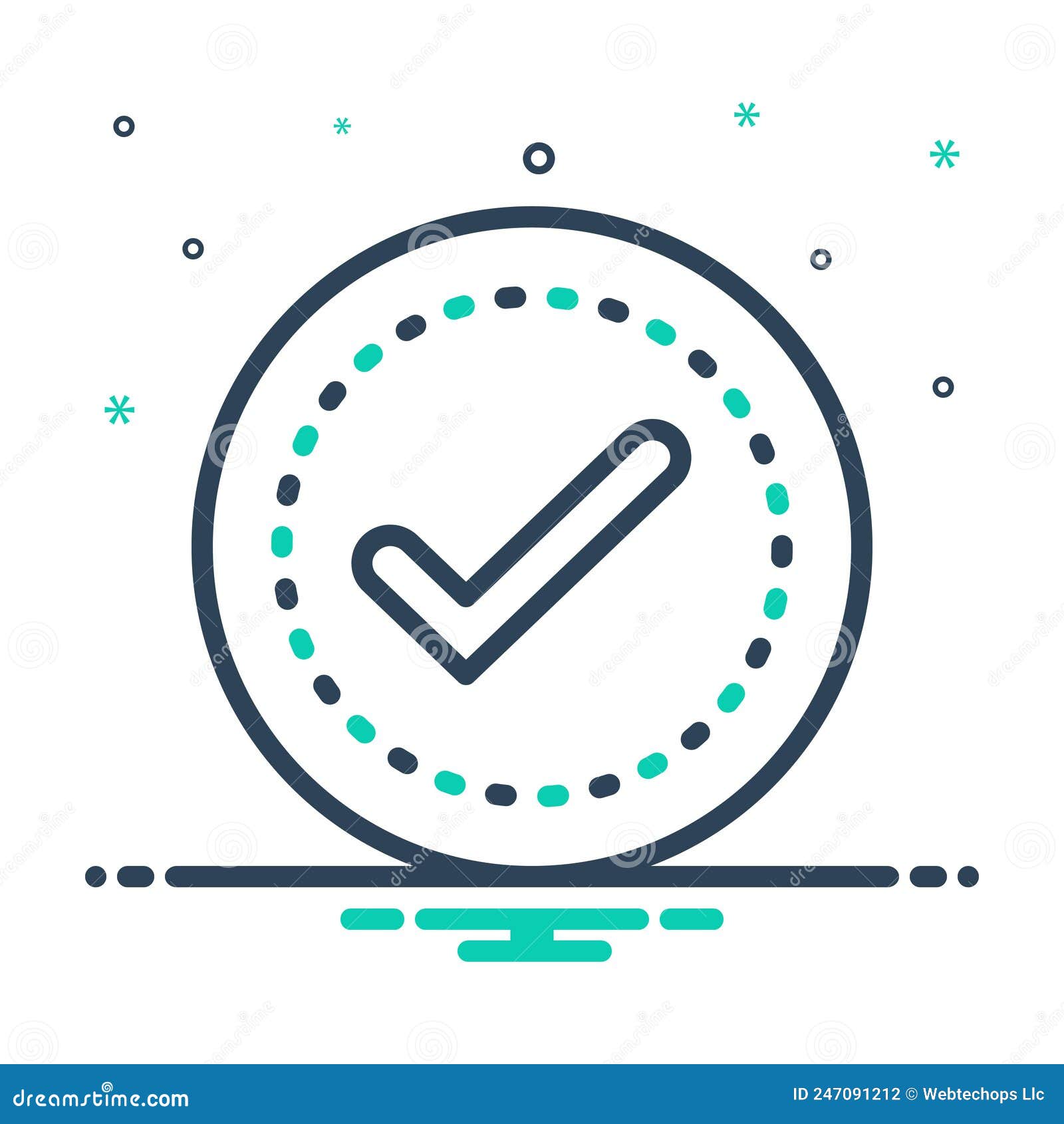 Mix Icon for Sure, Approval and Completed Stock Vector - Illustration ...