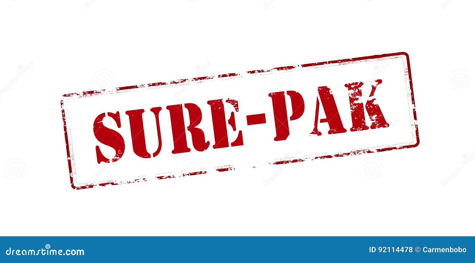 Sure pak stock illustration. Illustration of rubber, stamp - 92114478