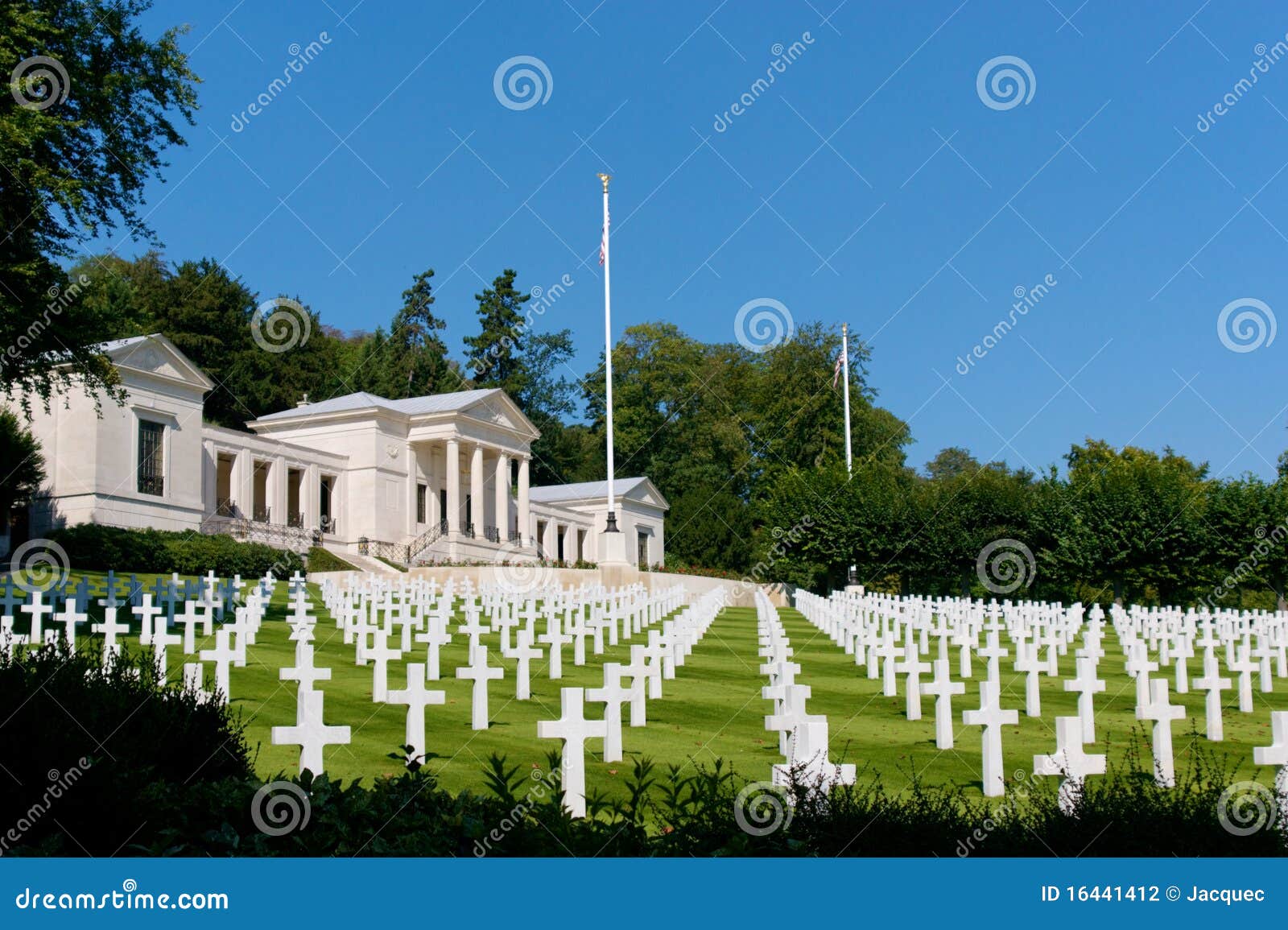 Suresnes American Cemetery stock photo. Image of americain - 16441412
