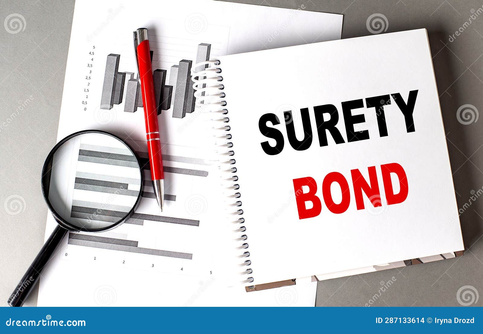 SURETY BOND Text Written on Notebook with Chart Stock Photo - Image of ...