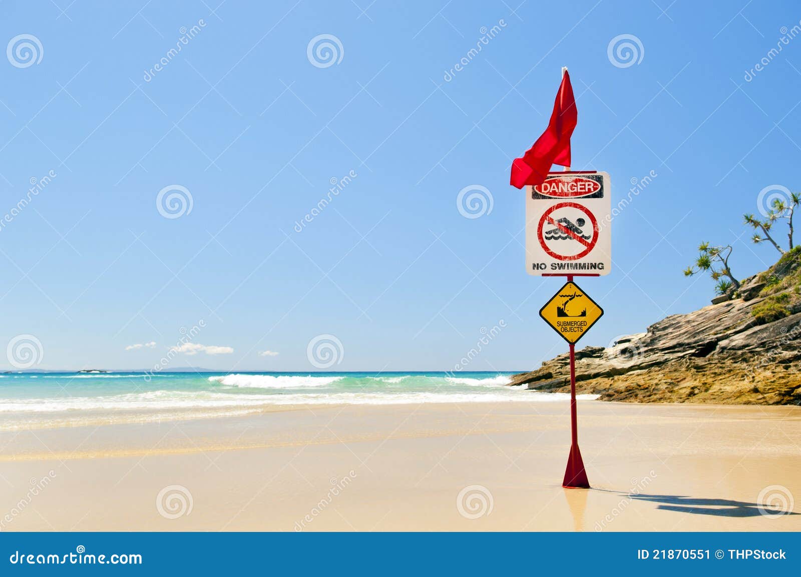 Surf Beach Flags stock image. Image of lifesaving, swimming - 21870551