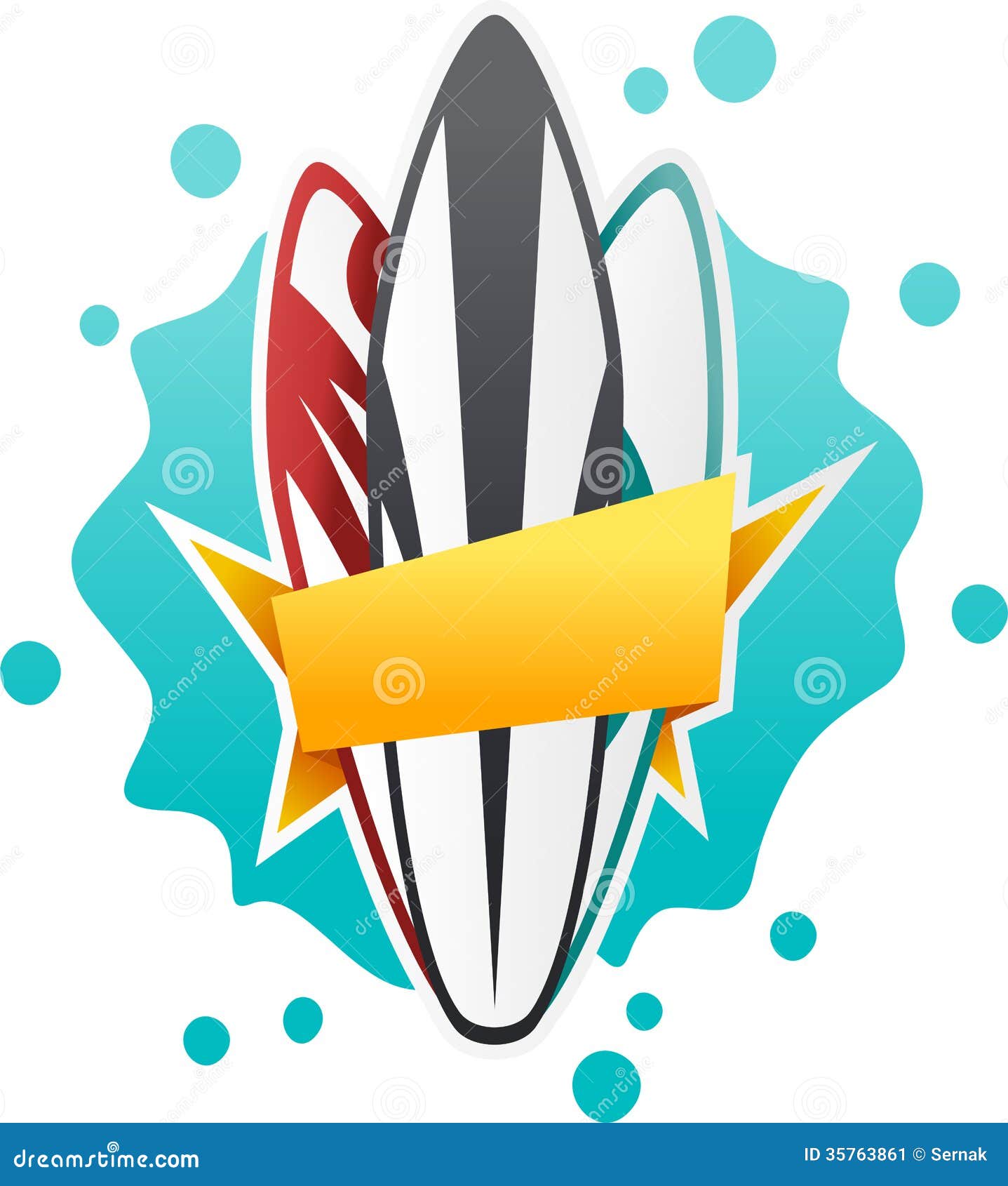 Surf Boards Designs. Vector Surfboard Coloring Set. Realistic Surfboard ...