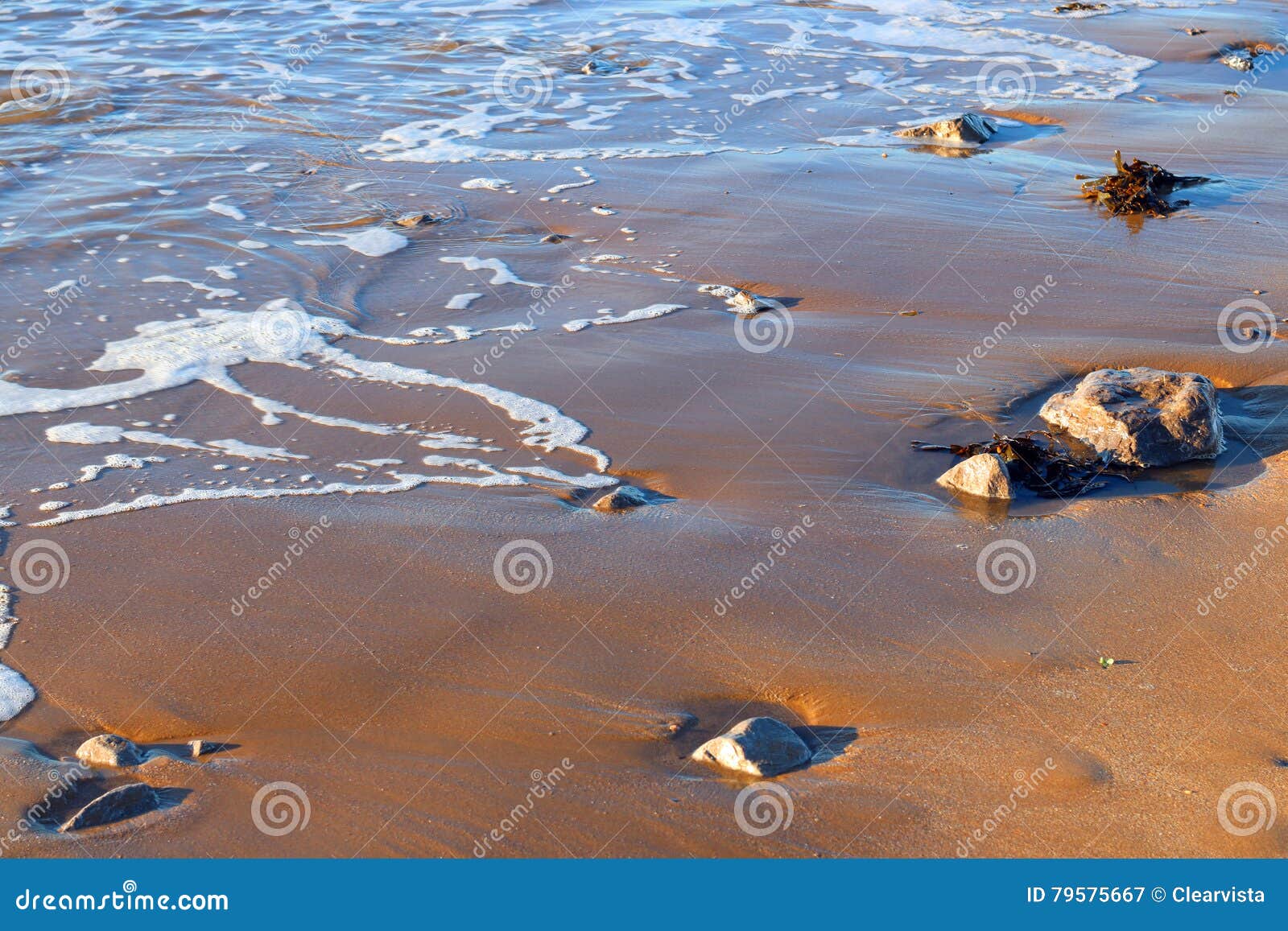 Surf Breaking Onto a Beach. Stock Image - Image of sand, rocks: 79575667