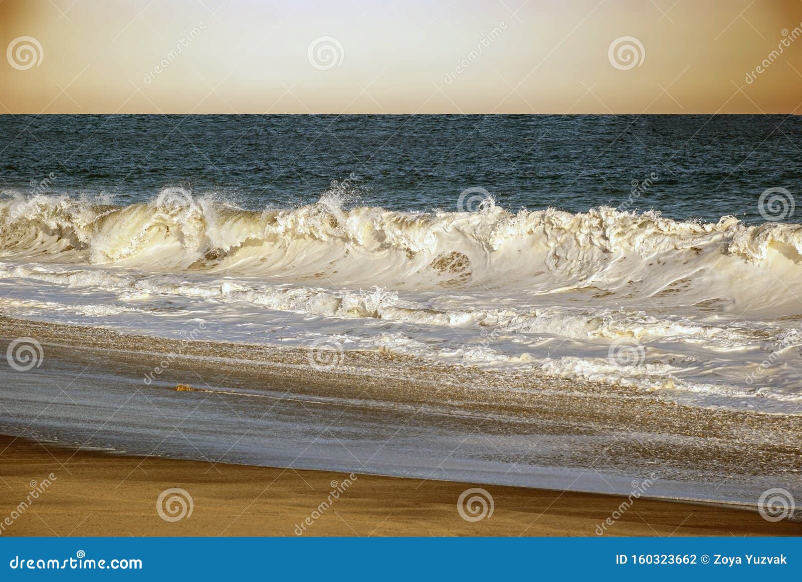 Surf breaks on the beach stock photo. Image of landscape - 160323662
