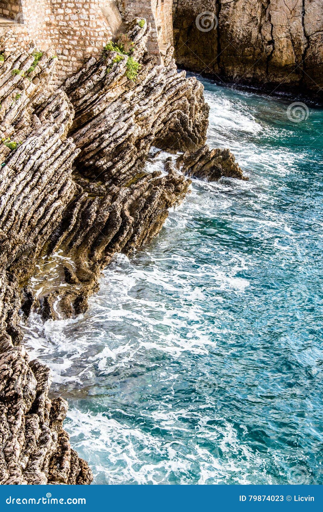Surf on the cliffs stock image. Image of holiday, adriatic - 79874023