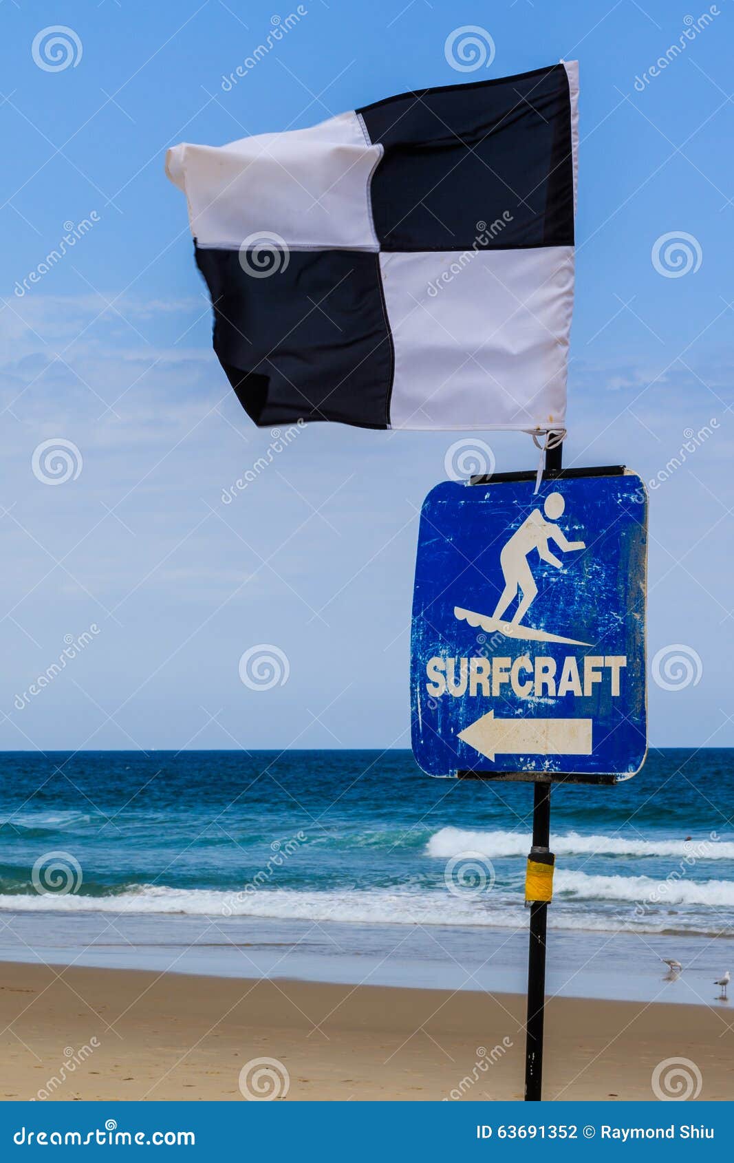 Surf Craft Warning stock photo. Image of coast, signage - 63691352