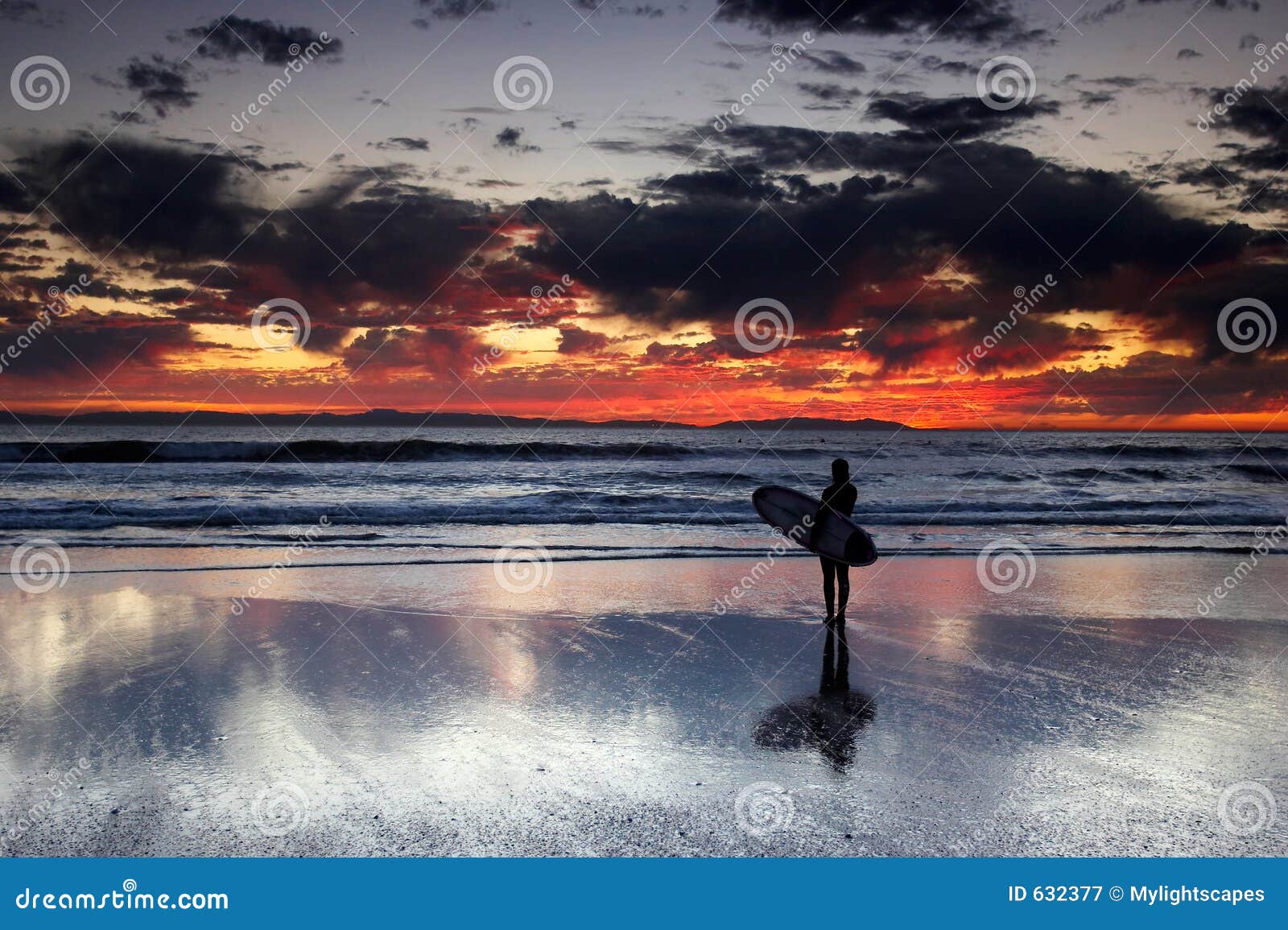 Surf girl at sunset stock image. Image of calm, color, active - 632377