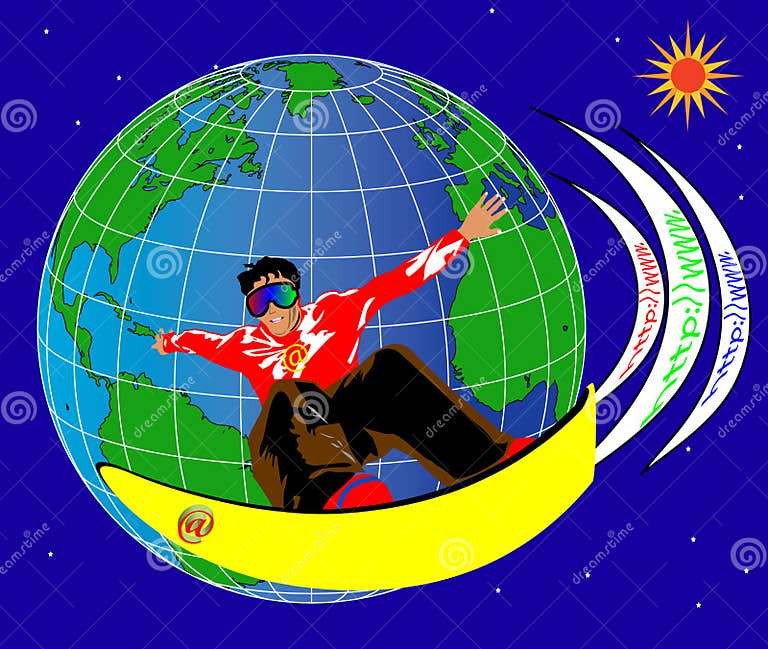 Surf and internet 2. stock illustration. Illustration of http - 2587168