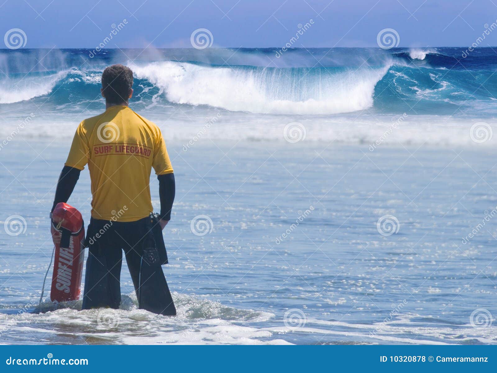 Surf lifeguard on duty stock photo. Image of security - 10320878