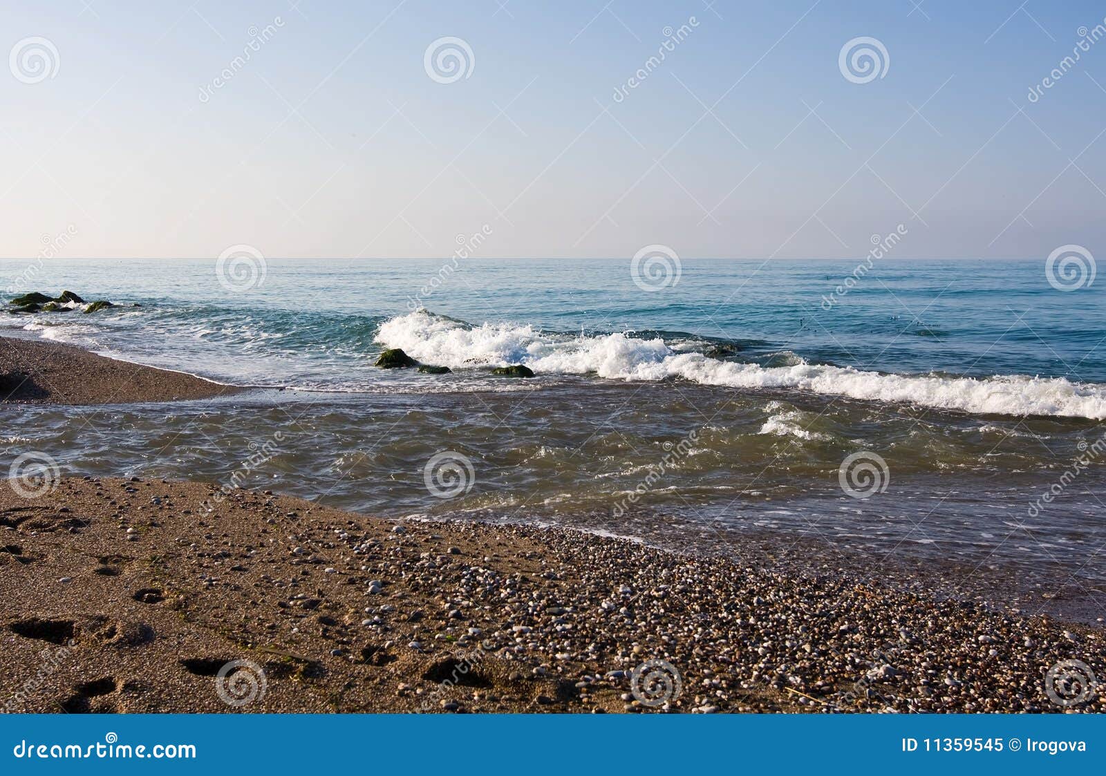 Surf Line on the Sea, Splashes Stock Image - Image of coast, sand: 11359545