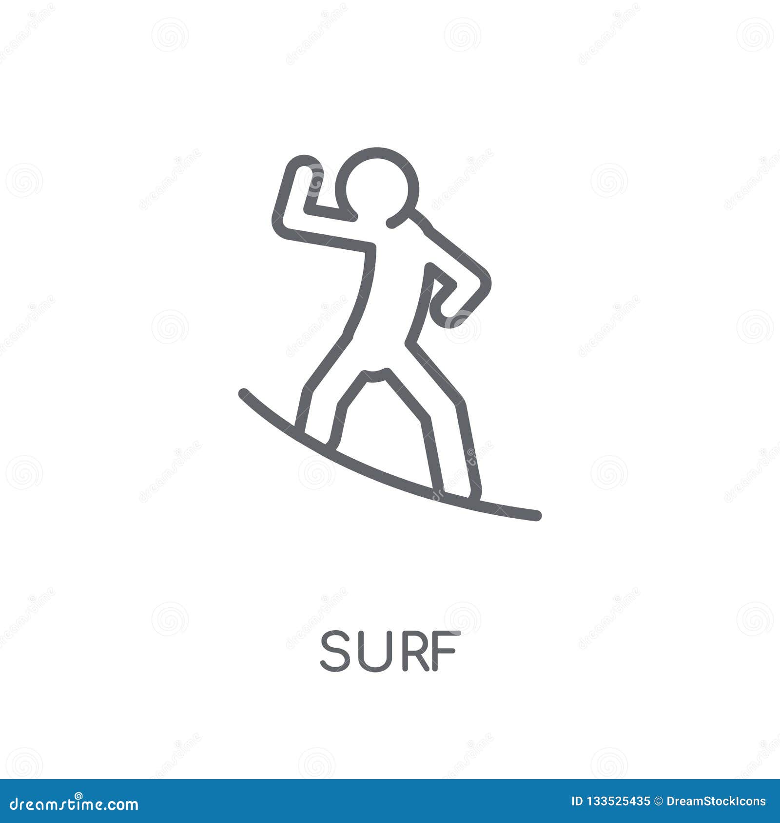 Surf Linear Icon. Modern Outline Surf Logo Concept on White Back Stock ...