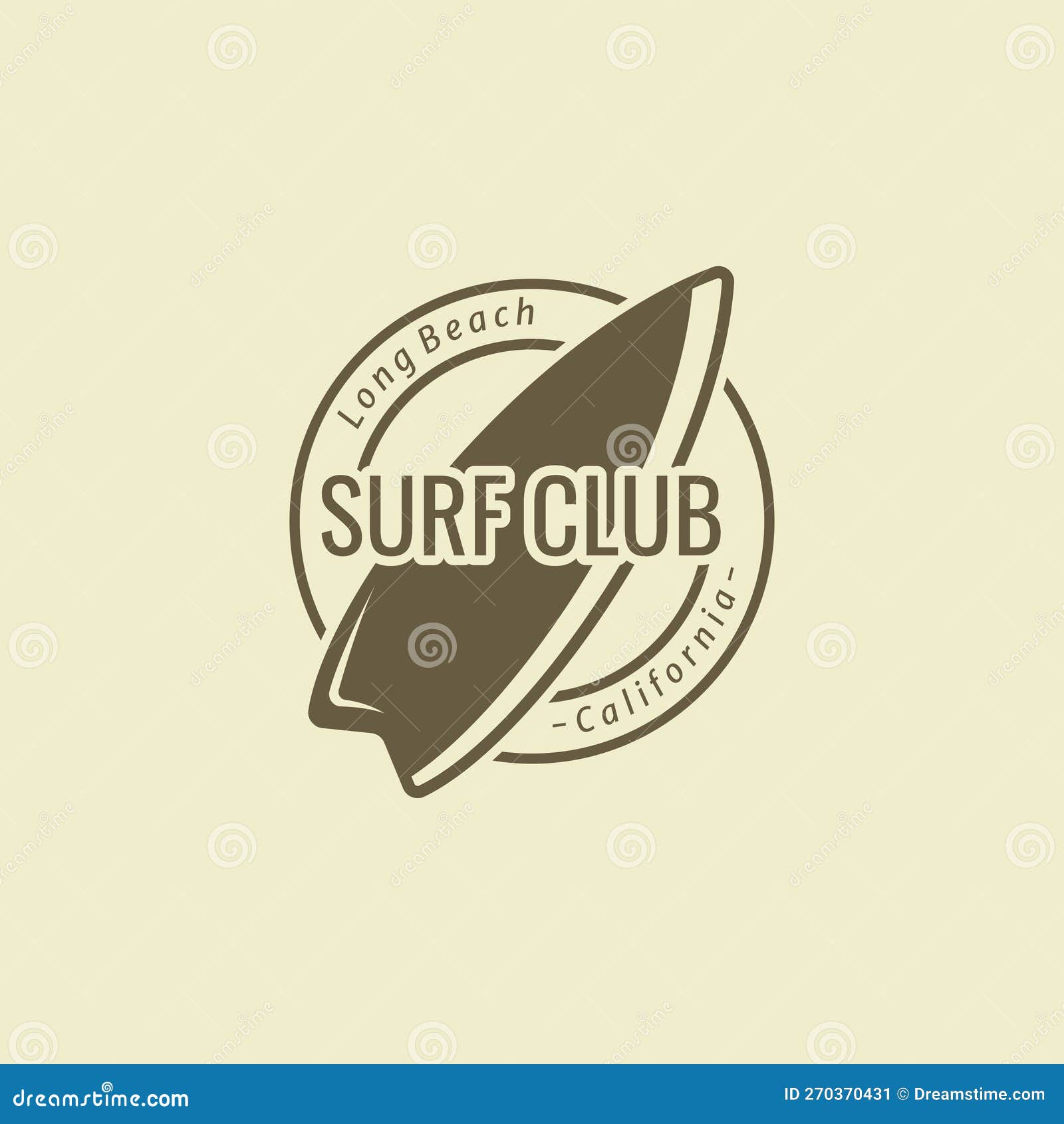 Surfboard Vintage Logo Template Stock Vector - Illustration of beach ...