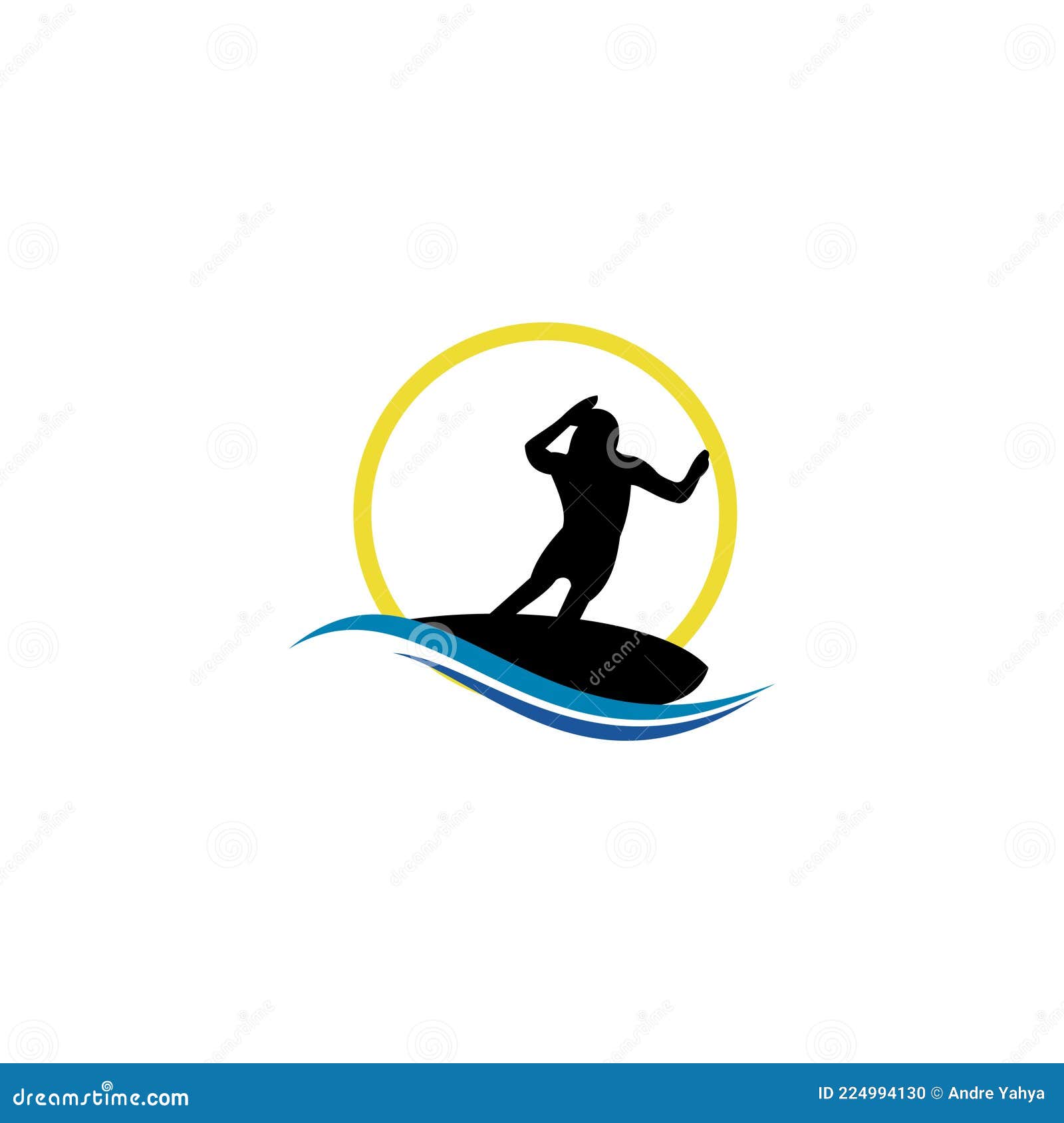 Surf Logo Template, Water Sports Design Vector. Stock Vector ...