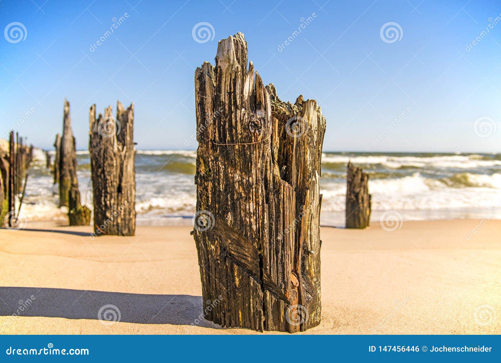 Surf at an Old German Mole from Ww2 Stock Photo - Image of rushing ...