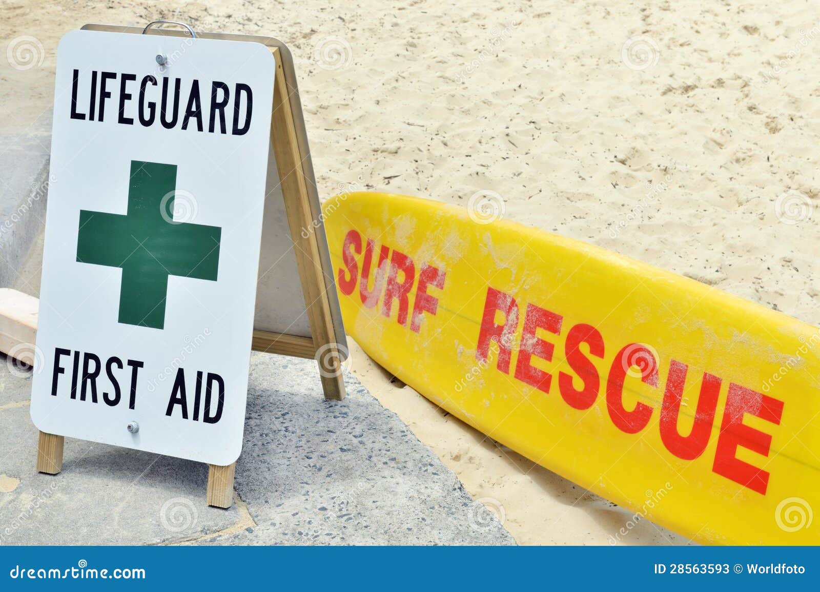 Surf Rescue and first aid stock image. Image of beach - 28563593