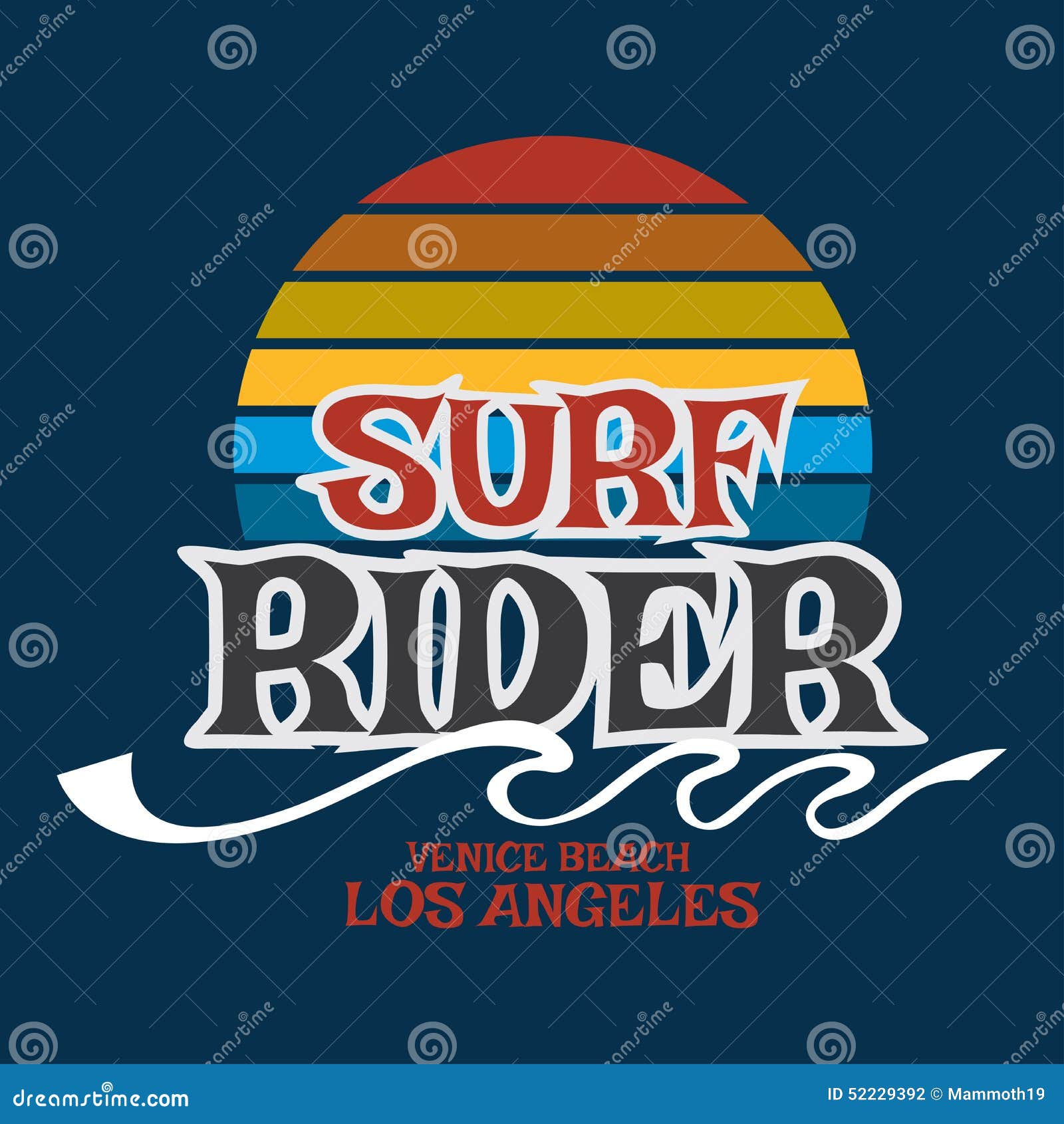 Surf Rider California Typography, T-shirt Graphics, Vector Forma Stock ...