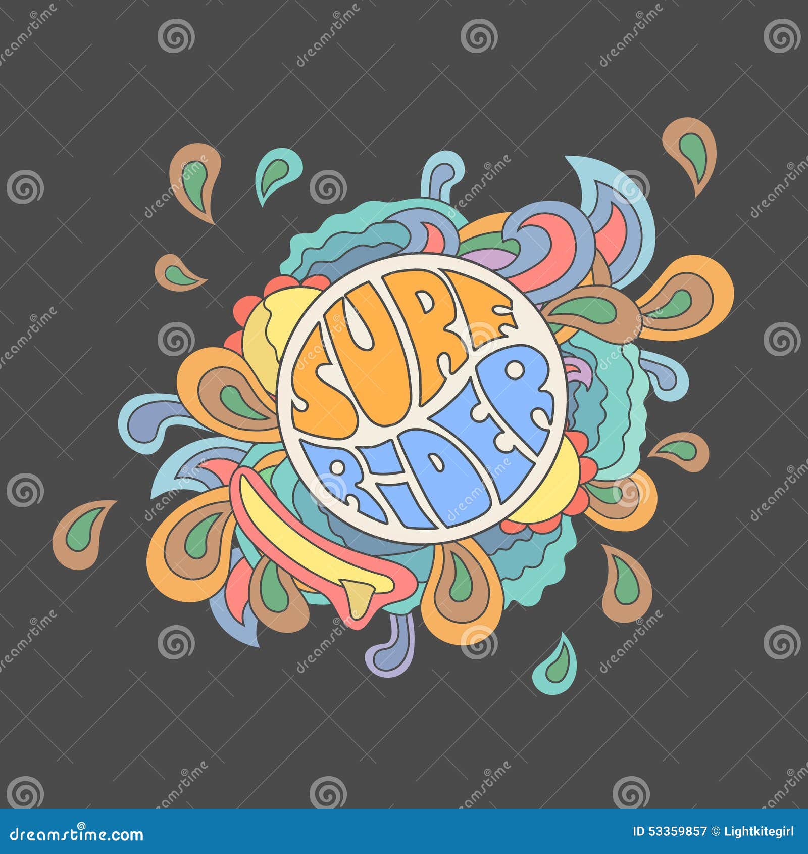 Surf Rider Typography, T-shirt Graphics, Vector Stock Vector ...