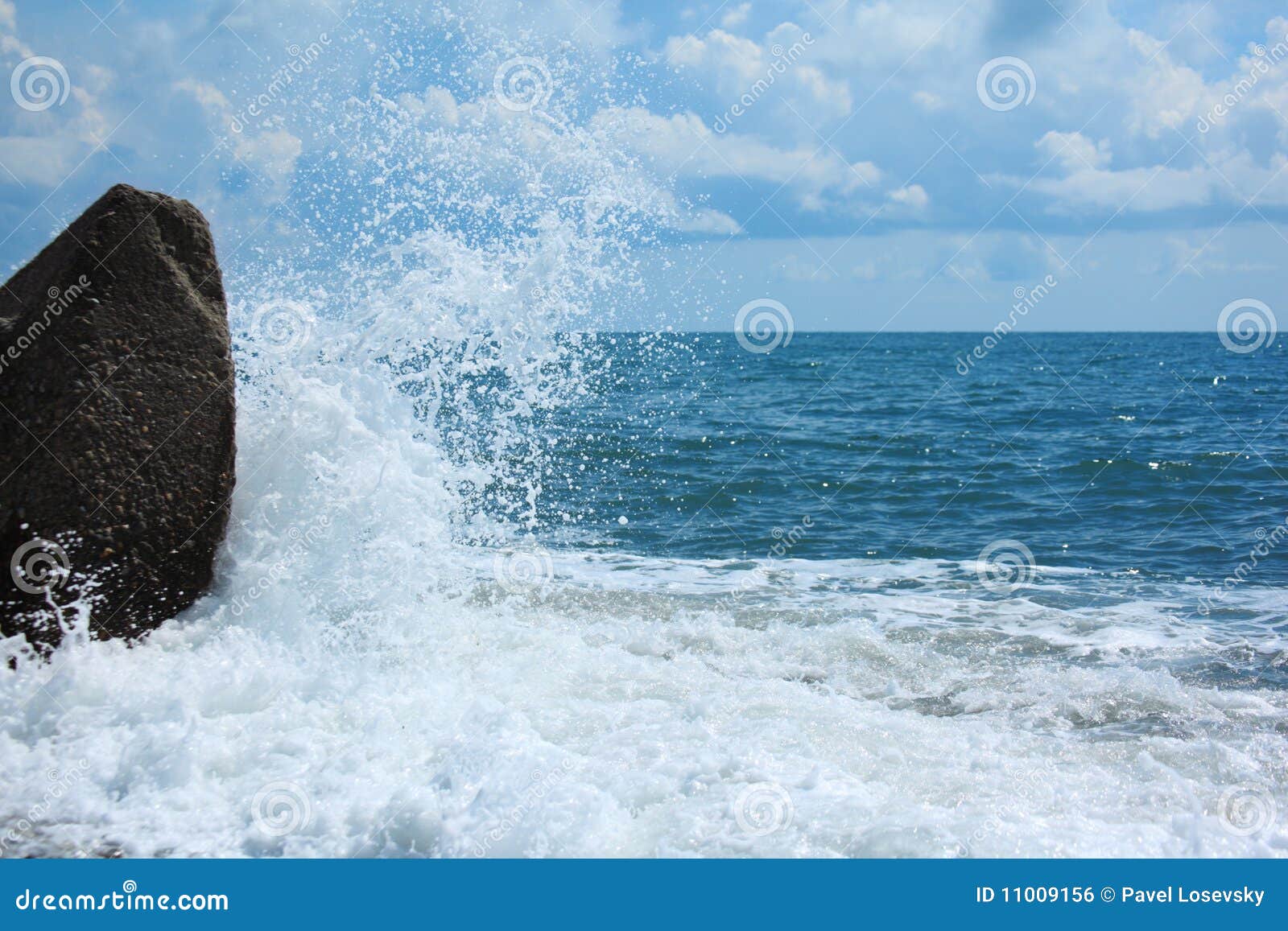 Surf and rock stock photo. Image of splashing, seascape - 11009156