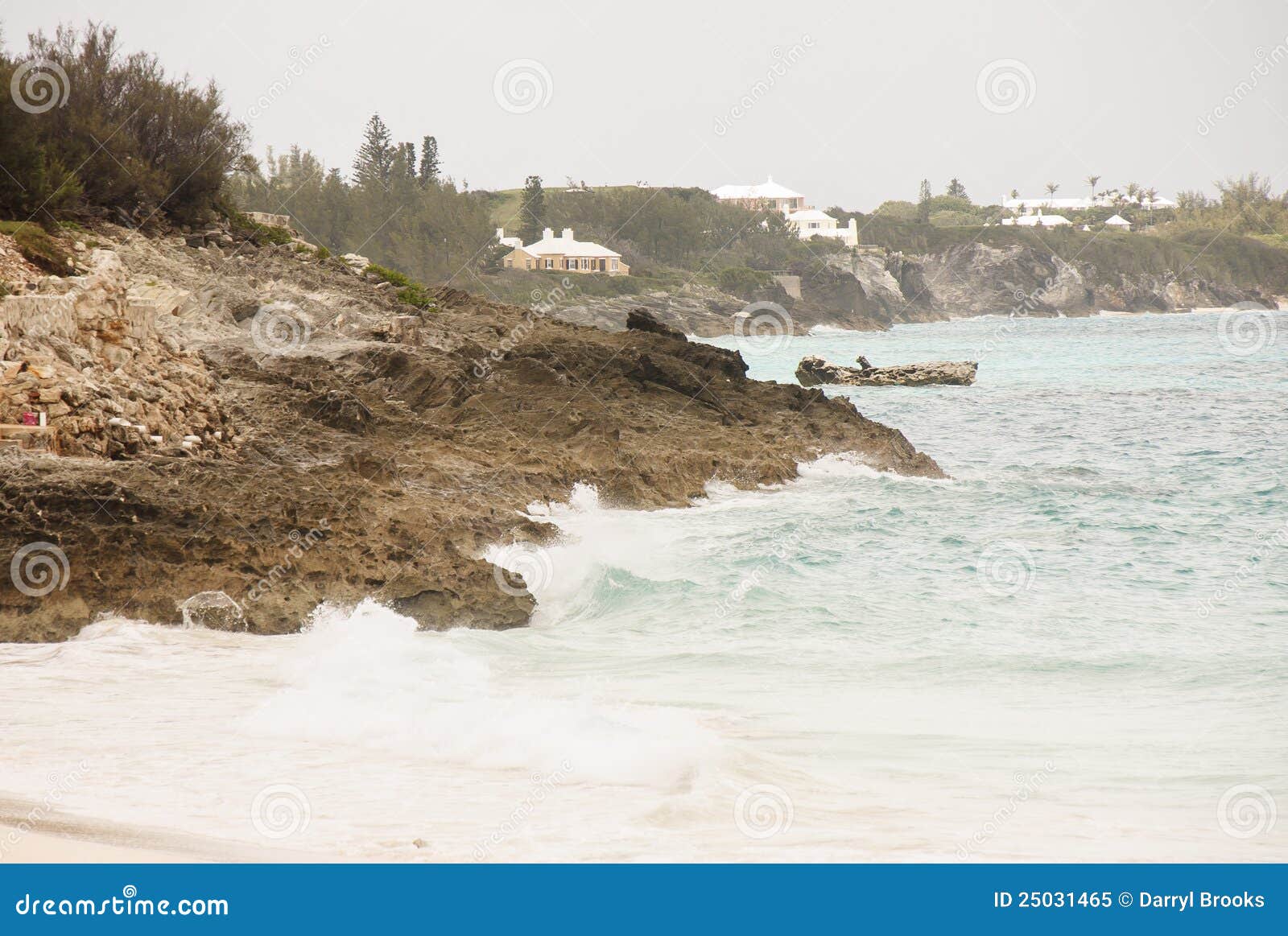Surf on Rocky Coast of Bermuda Stock Image - Image of surf, waves: 25031465