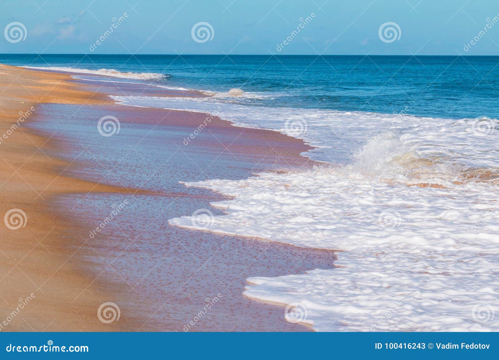 Shore of Ocean in Sunny Day Stock Image - Image of surf, plash: 100416243