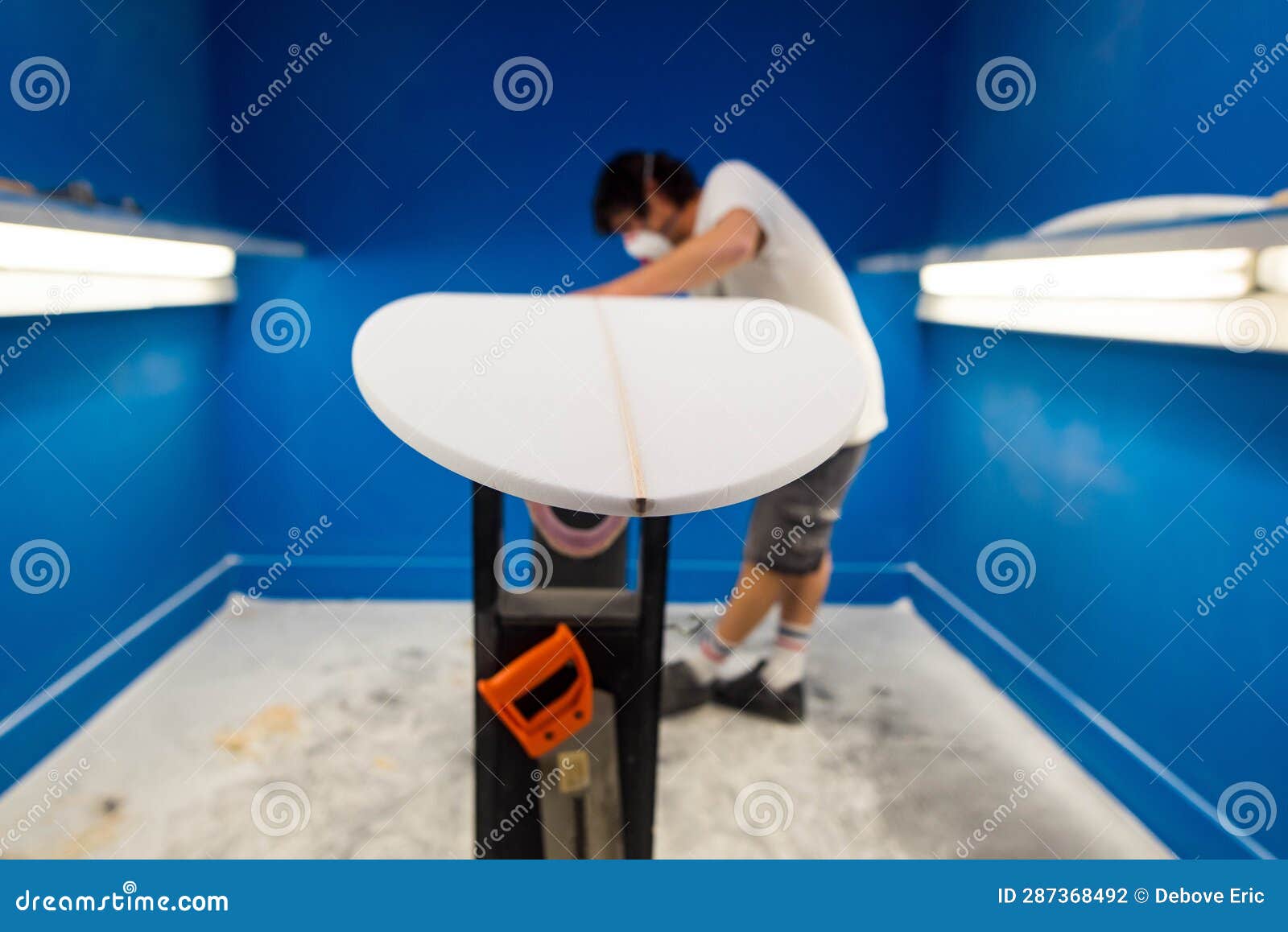 Professional Surf Shaper Working in His Studio Stock Photo - Image of ...