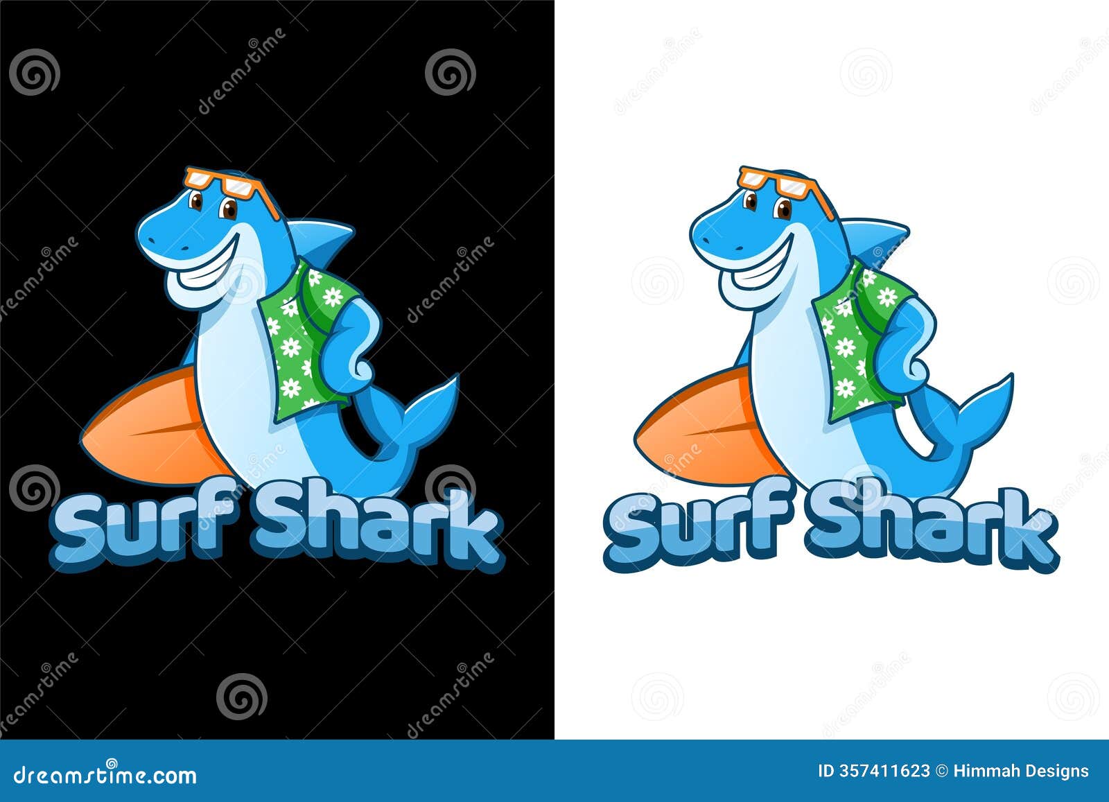 Surf Sharks Logo Design Vector Stock Vector - Illustration of textile ...
