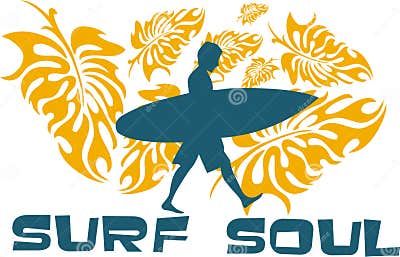 Surf soul stock vector. Illustration of cosmetics, emblem - 9071638