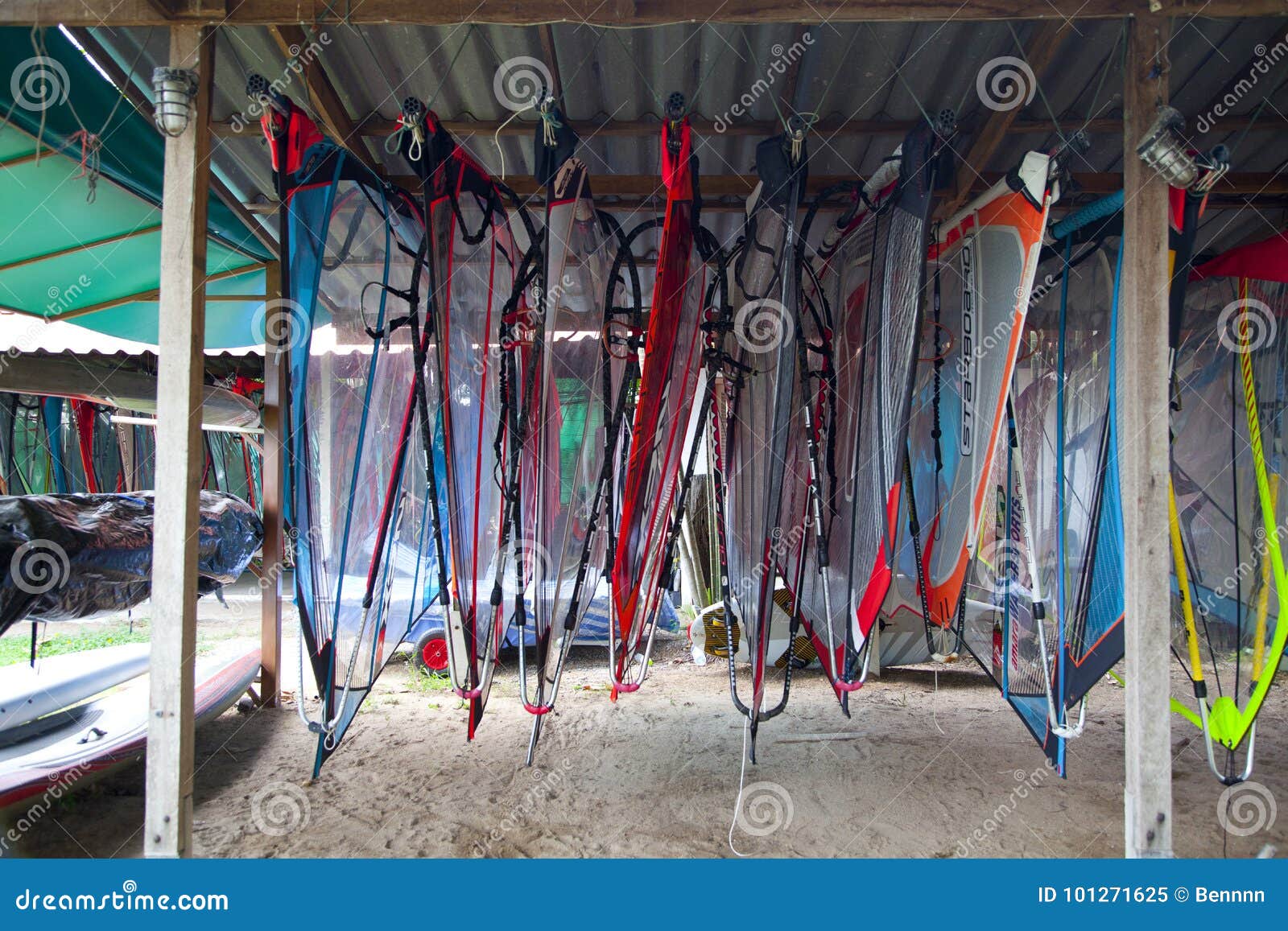 Sail storage editorial image. Image of people, surfstation - 101271625