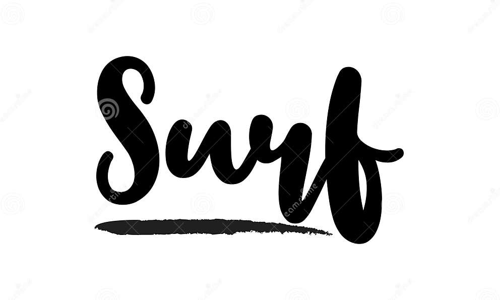 Surf Stylish Typography Text Lettering Phrase Vector Design Stock ...