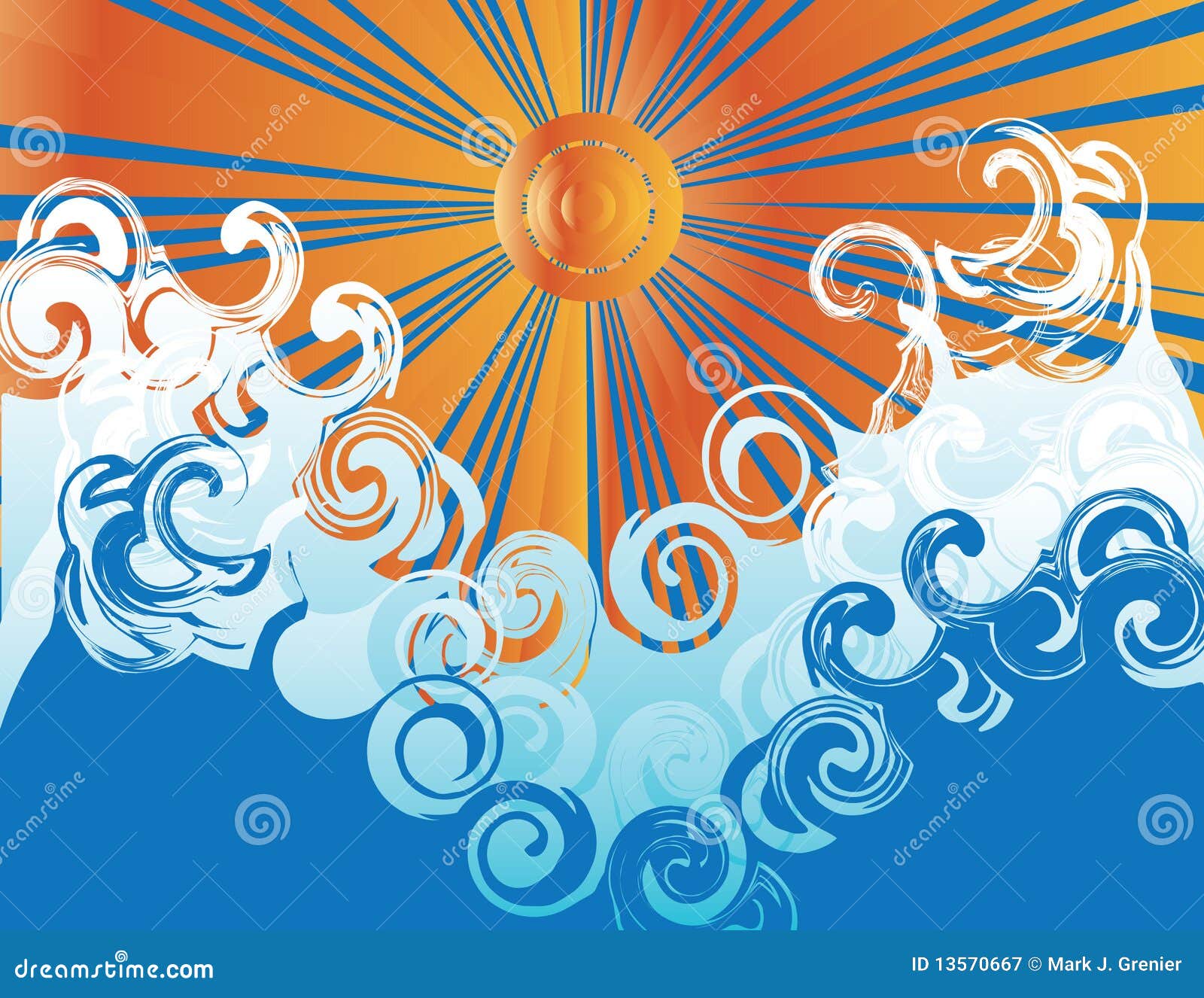Surf and Sun stock illustration. Illustration of foamy - 13570667