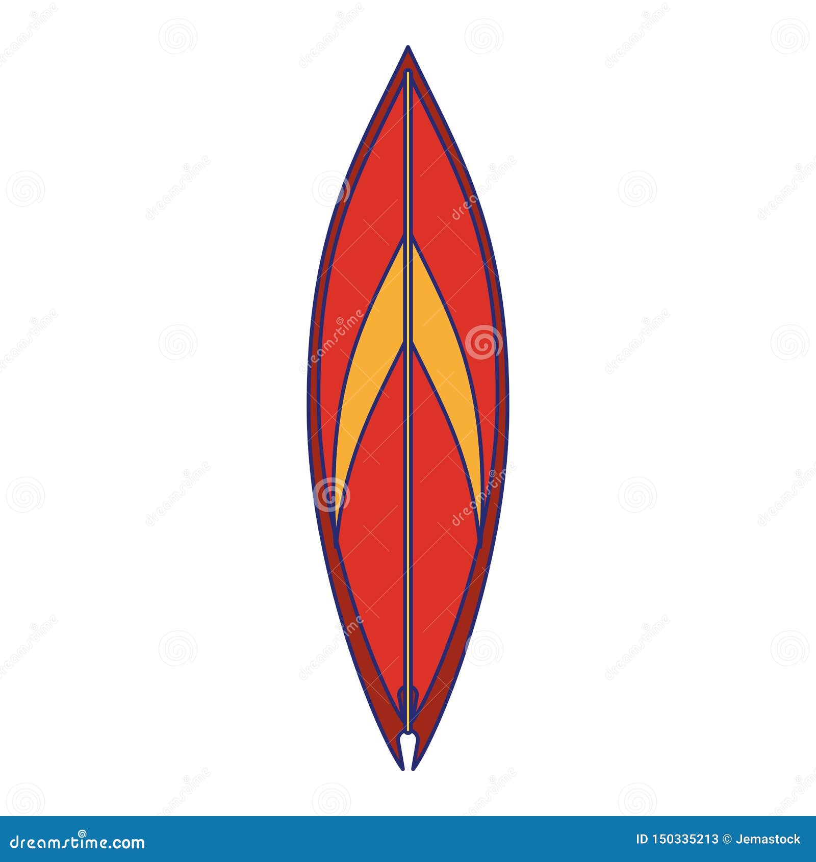 Surf Table Cartoon Isolated Symbol Stock Vector - Illustration of ...