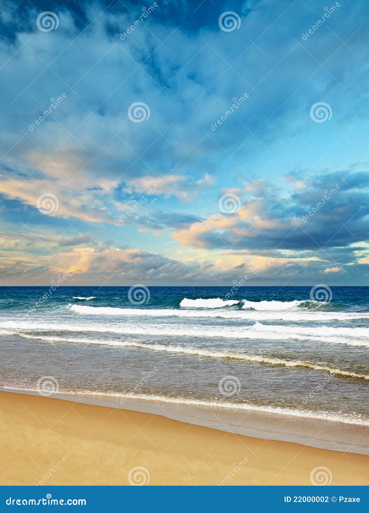 Surf on a Tropical Beach - Landscape Stock Photo - Image of shore ...