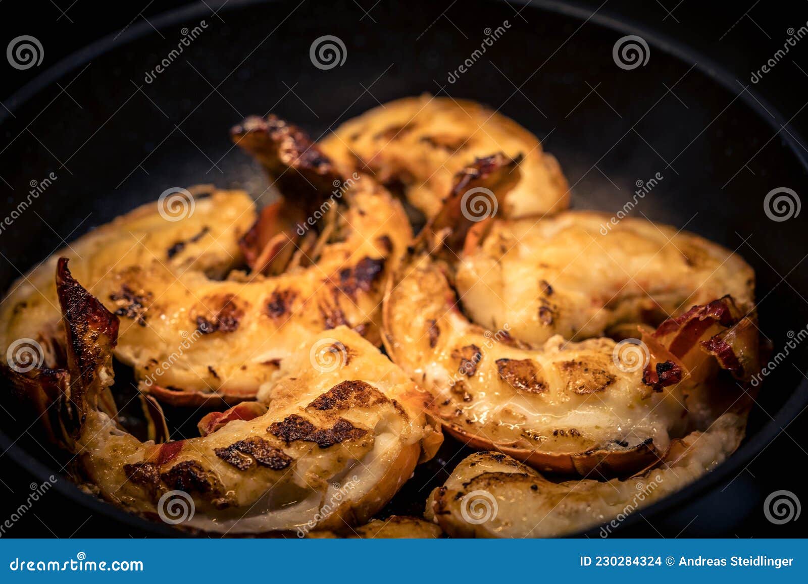 Surf and turf stock photo. Image of crayfish, bread - 230284324