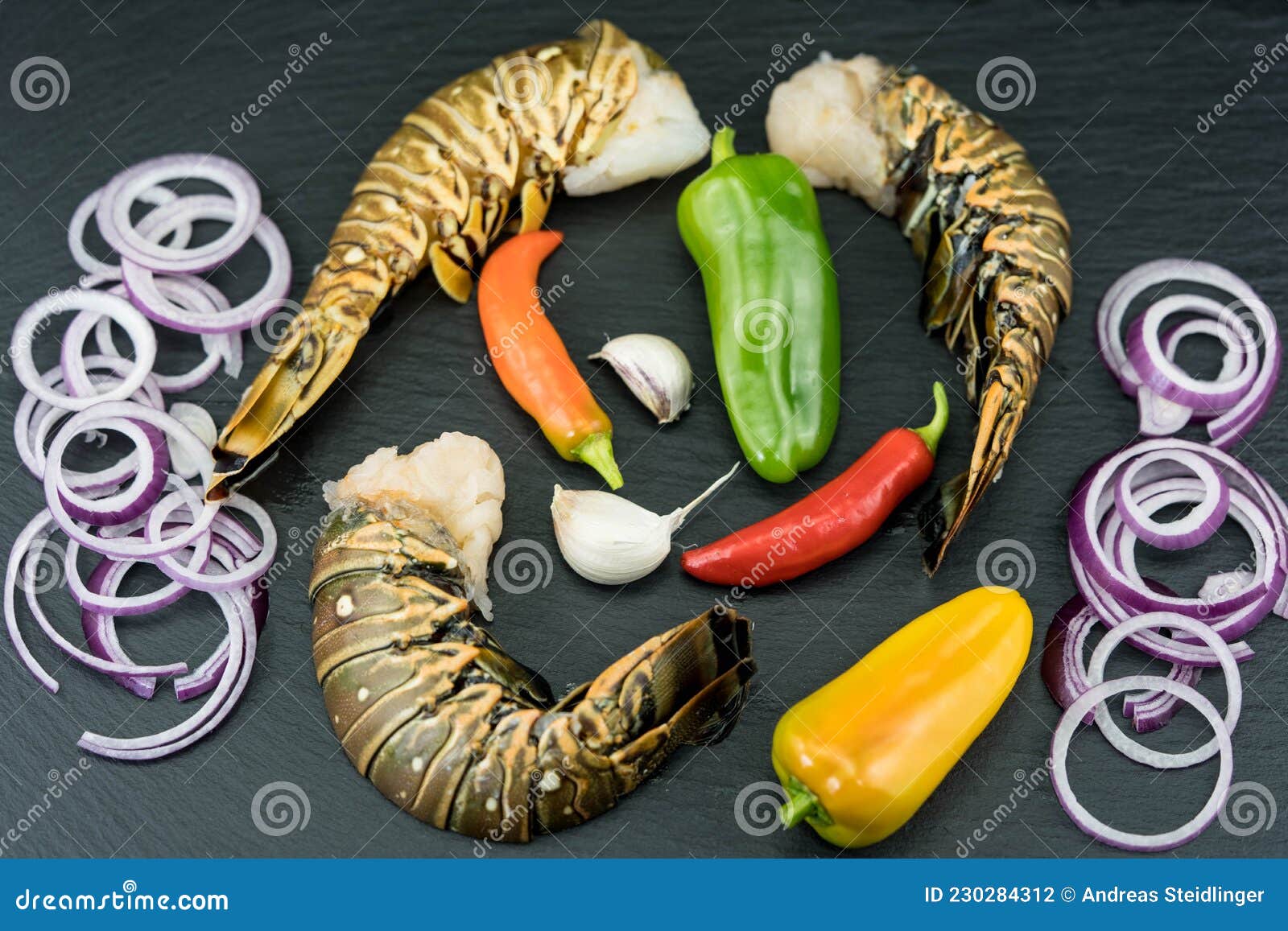 Surf and turf stock photo. Image of bread, fish, lettuce - 230284312