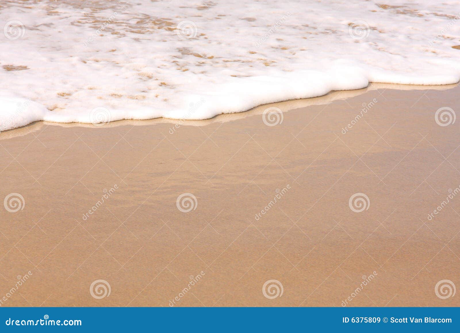 Surf Washing Up on the Beach Stock Image - Image of reflection ...