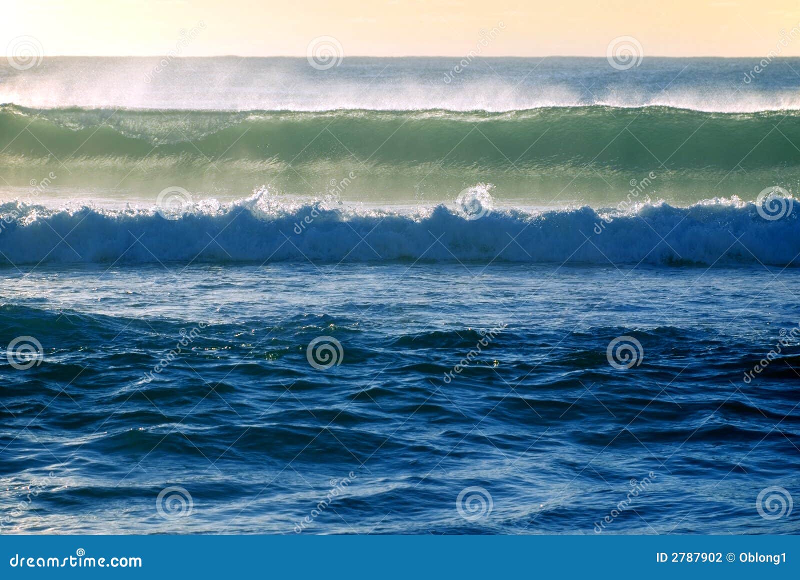 Surf Wave Breaks in the Ocean Stock Photo - Image of coast, blue: 2787902