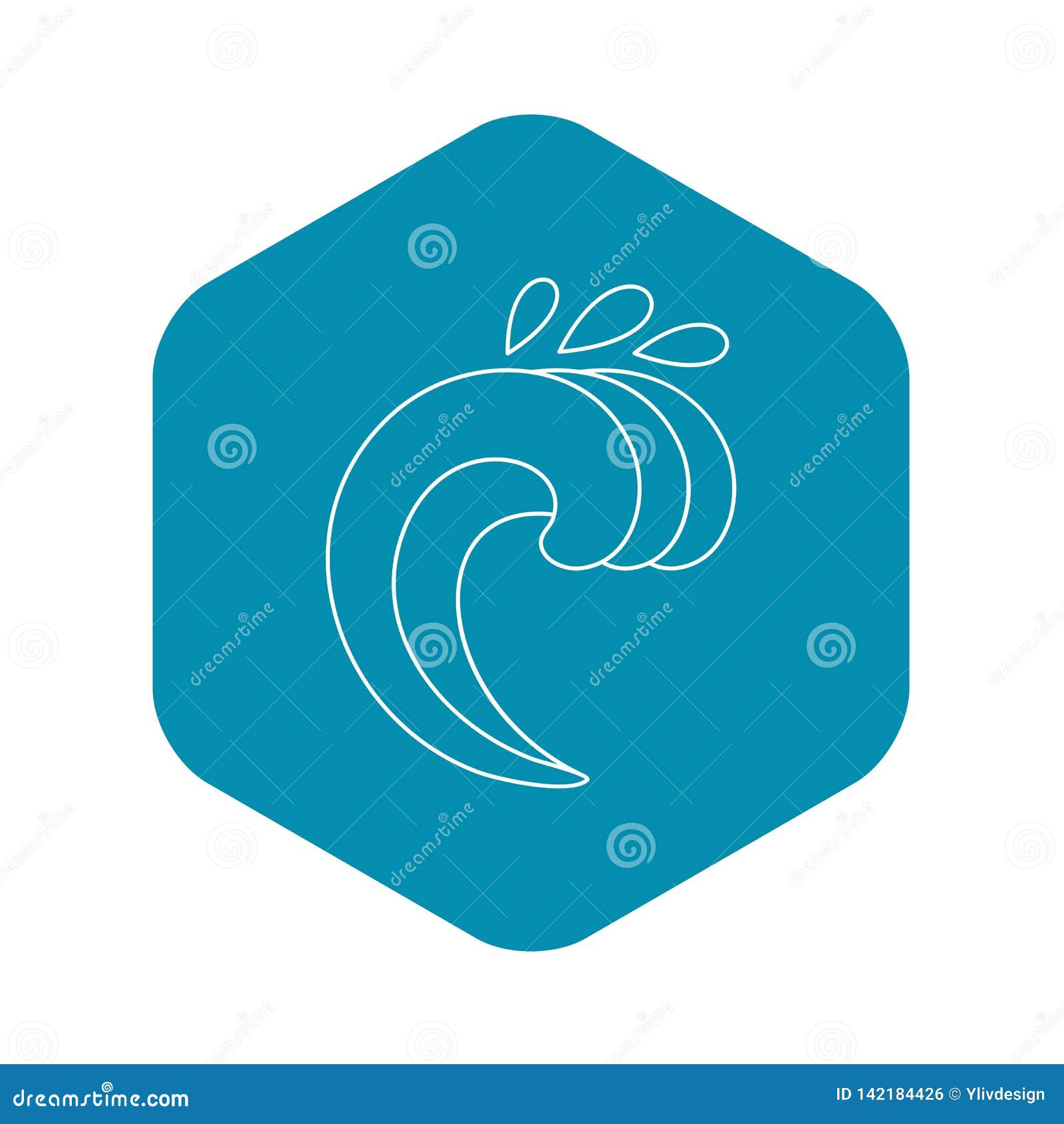 Surf Wave Icon, Outline Style Stock Vector - Illustration of concept ...