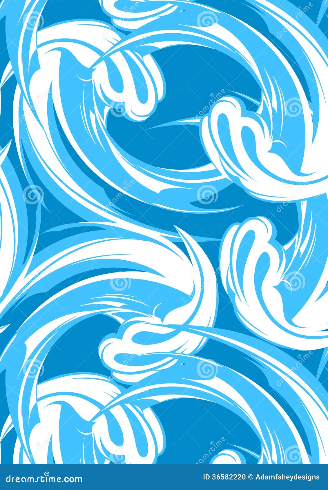 Surf wave pattern. stock vector. Illustration of pattern - 36582220