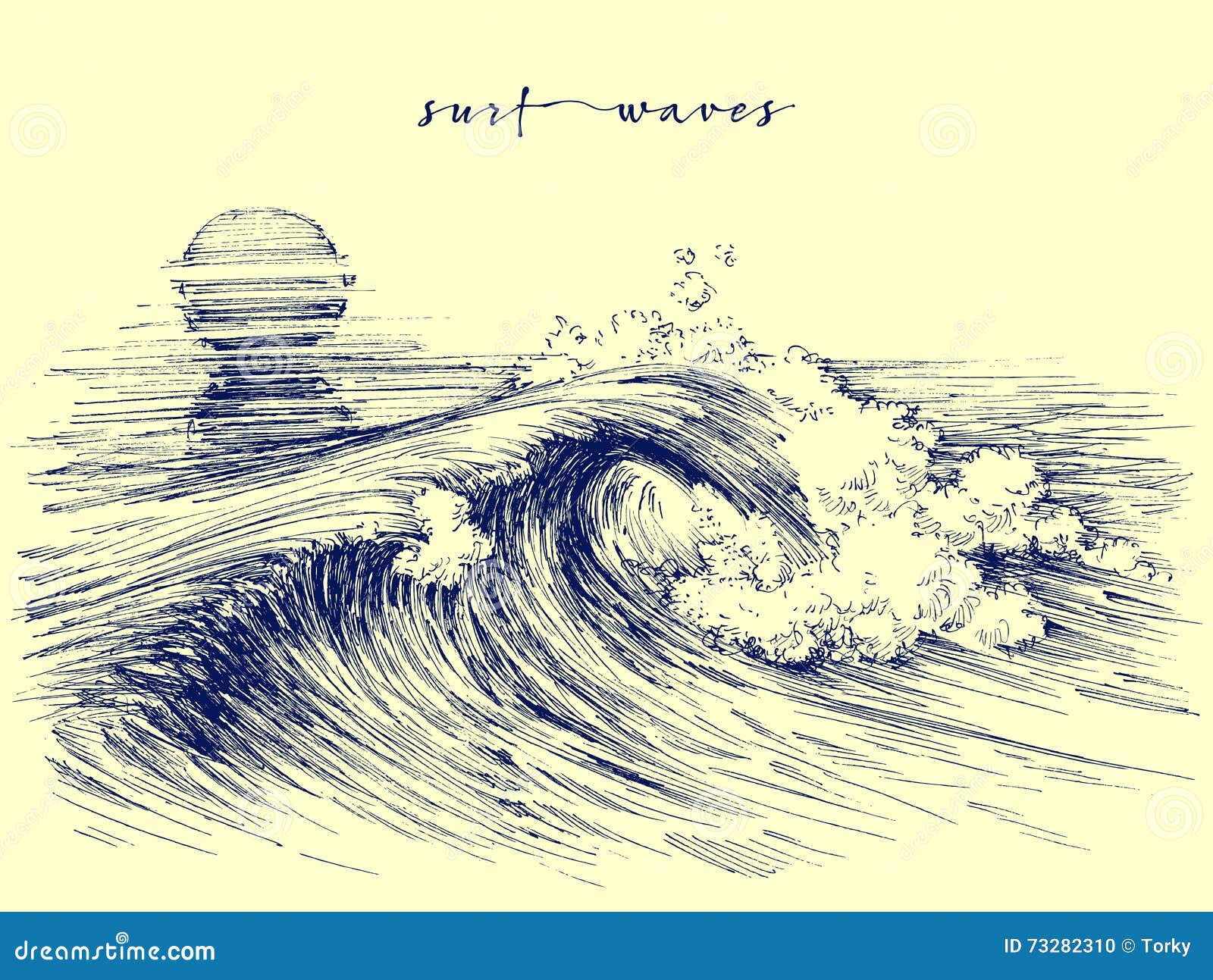 Surf Waves. Sea Waves Graphic Vector Illustration | CartoonDealer.com ...