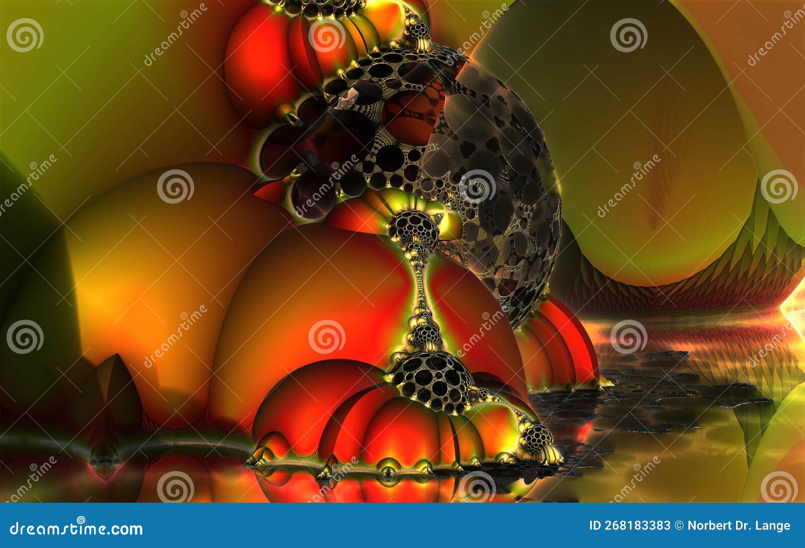 The Surface of an Alien Planet 3d Rendering Stock Illustration ...
