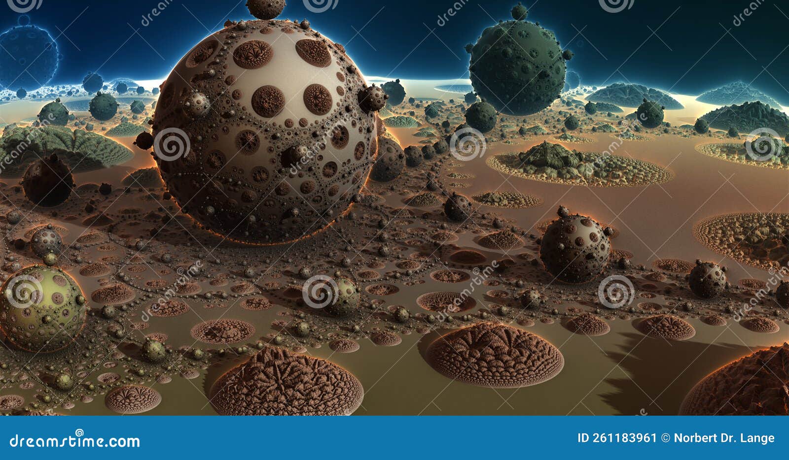 The Surface of an Alien Planet 3d Rendering Stock Illustration ...