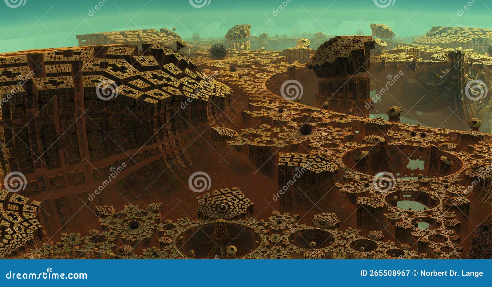 The Surface of an Alien Planet 3d Rendering Stock Illustration ...