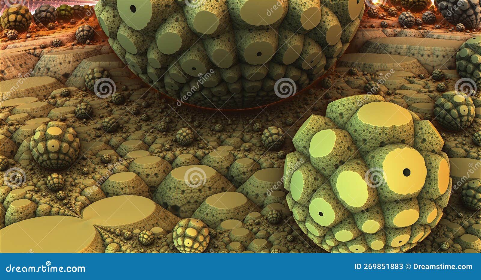 The Surface of an Alien Planet 3d Rendering Stock Illustration ...