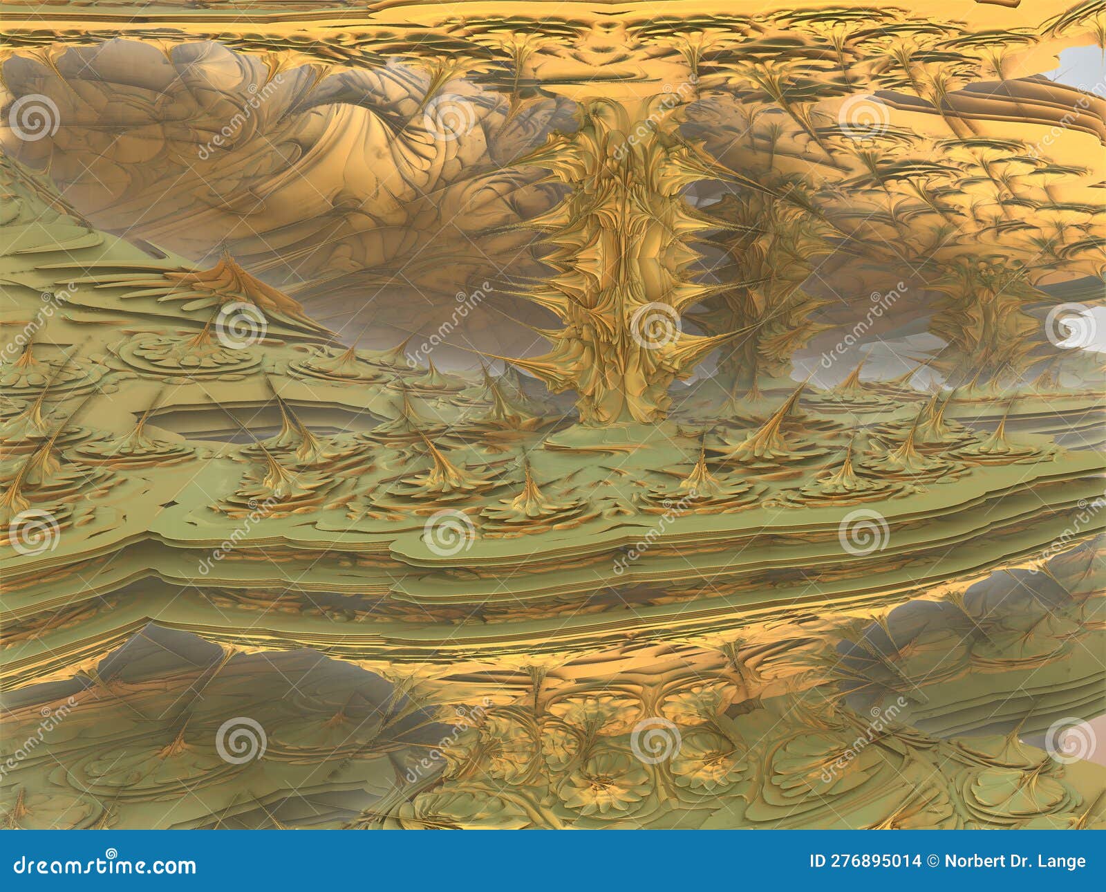 The Surface of an Alien Planet 3d Rendering Stock Illustration ...