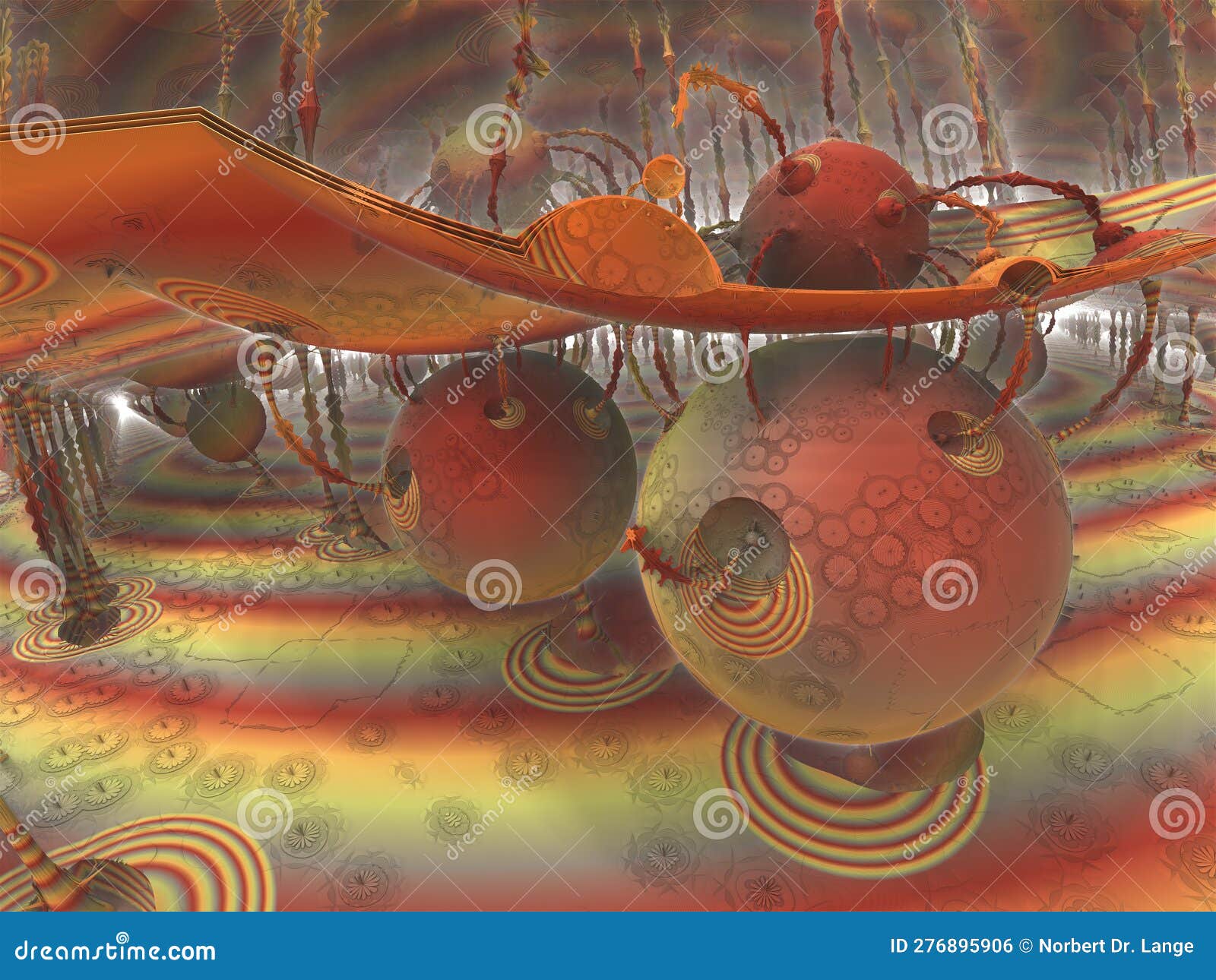 The Surface of an Alien Planet 3d Rendering Stock Illustration ...