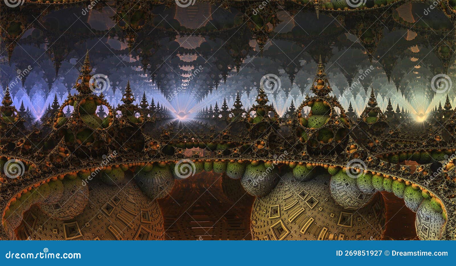 The Surface of an Alien Planet 3d Rendering Stock Illustration ...