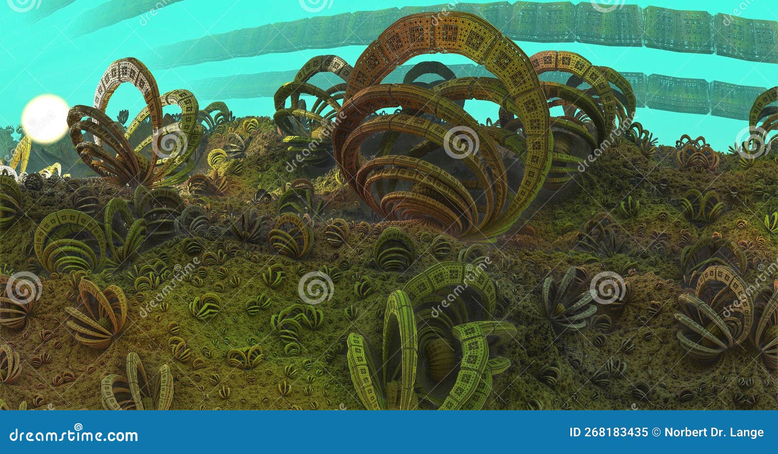 The Surface of an Alien Planet 3d Rendering Stock Illustration ...