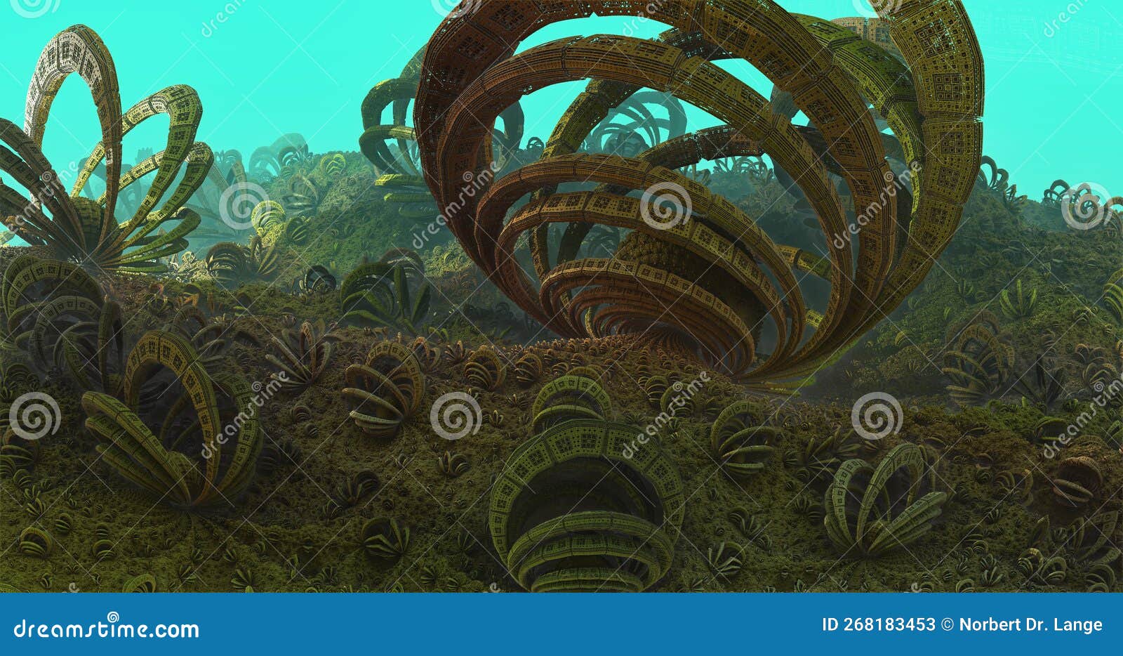 The Surface of an Alien Planet 3d Rendering Stock Illustration ...